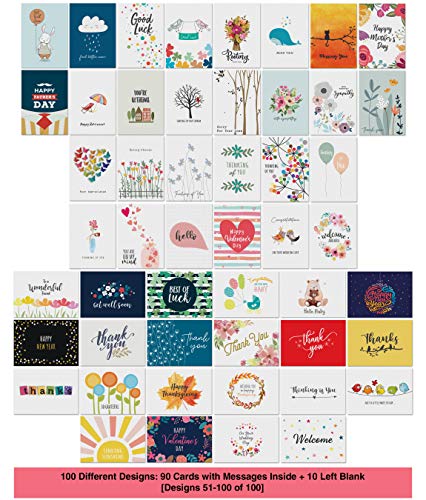 Dessie® 110 Greeting Cards with Unique Designs for All Occasions, 4” x ...